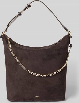 HUGO BOSS Umh&auml;ngetasche mit goldfarbener Kette Modell Yelena Hobo