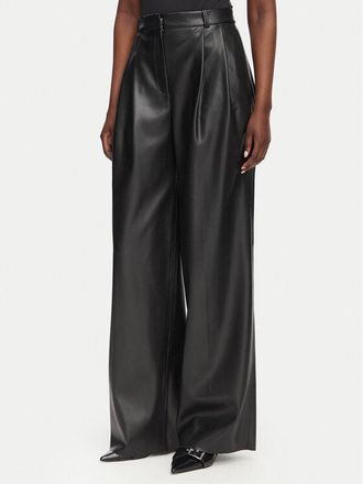 HUGO BOSS Hose aus Kunstleder Henesa-1 50563243 Schwarz Regular Fit