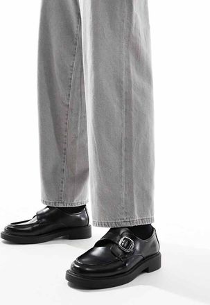 Asos Monk-Schuhe in Schwarz mit dicker Sohle
