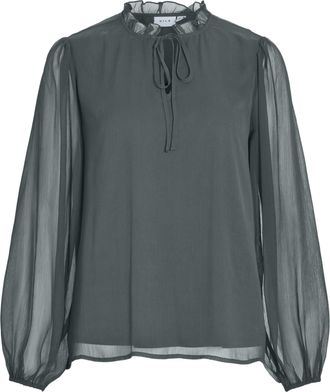Vila Vifalia V-Neck Tie L/S Top - Noos