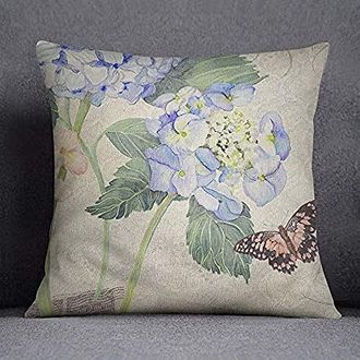 Bonamaison Le Jardin du Lin Kissenhüllen, Cotton, Mehrfarbig, 45x45