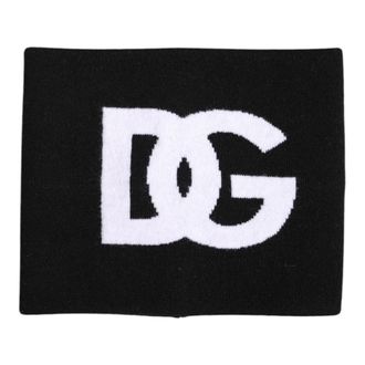 Dolce & Gabbana unisex, Accessoires, Noir, Taille: ONE Size Cache-col Tricot&eacute; &agrave; Imprim&eacute; Logo