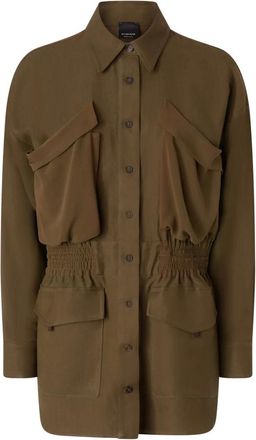 Pinko Pinko, Femme, Vestes, Vert, Taille: 36 FR Oramai Over Shirt