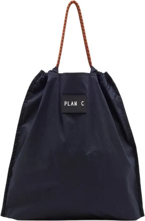 Plan C Plan C, Femme, Sacs, Bleu, Taille: ONE Size Cotton Tote