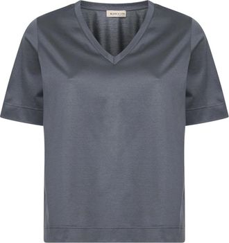 Blanca Vita Femme, Tops, Gris, Taille: 38 FR T-shirt col en V