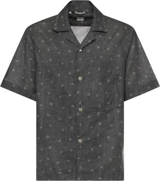 Eleventy Homme, Chemises, Noir, Taille: L Chemise &agrave; Manches Courtes