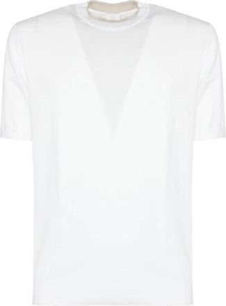 Eleventy Homme, Pulls, Blanc, Taille: L T-shirt en jersey de coton