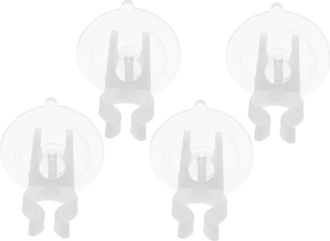 NUOBESTY 4 St&uuml;ck Transparente Fensterkerzen Saugn&auml;pfe aus Langlebigem PVC Stabiler Kerzenhalter f&uuml;r LED und Wandkerzen mit Langem Stab Werkzeuglose Montage f&uuml;r