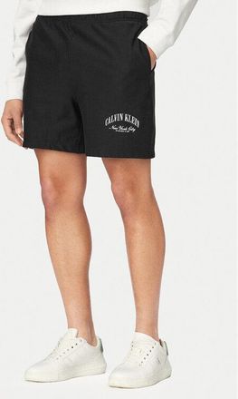 Calvin Klein Jeans Sportshorts Terry LV04RF275G Schwarz Regular Fit