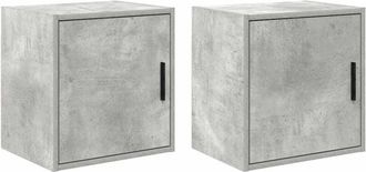 vidaXL Garagen-Wandschränke 2 Stk. Betongrau Holzwerkstoff Vidaxl