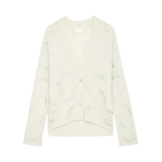 Zadig&Voltaire Diamant&eacute; Wings Cardigan - - Knitwear - Damen - Wei&szlig; - S