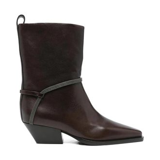 Brunello Cucinelli Cowboy Boots - - Shoes - Damen - Braun - 36 1/2 EU