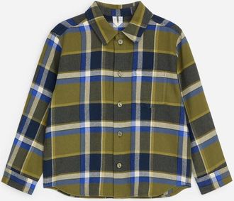 Arket Flanell-Overshirt -Blau