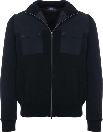 Herno Jacke in Strickoptik - - Jackets - Herren - Schwarzk - L