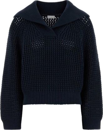 Brunello Cucinelli Femme, Pulls, Bleu, Taille: 36 FR Sweater