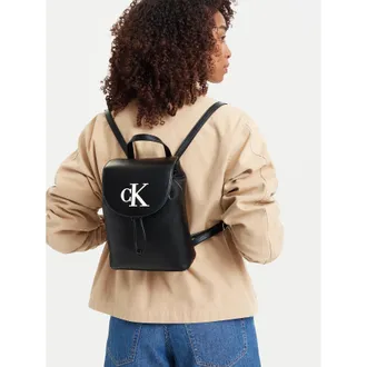 Calvin Klein Rucksack Calvin Klein Bold Ck Flap Mini Backpack LV04F3893G Schwarz