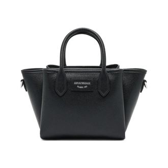 Emporio Armani Schwarze Tote Tasche mit Abnehmbarem Riemen - - Bags - Damen - Schwarzk - ONE SIZE