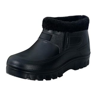 Generic Bottines De Neige Pour Homme Chaussures dHiver Doubl&eacute;es En Polaire Chaude Bottes Imperm&eacute;ables Semelle Antid&eacute;rapante L&eacute;g&egrave;res Et Confortables pour Jardi