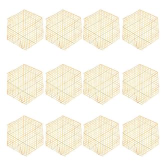 BESPORTBLE CONGARTENO 12 St&uuml;ck Handgefertigte Bambus Netzmatten Hitzebest&auml;ndige Frittiermatten und Flexible K&uuml;chen Tischsets rutschfeste Unterlage f&uuml;r Topfunters