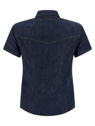 Khaite Womens Blue Cotton Blouse