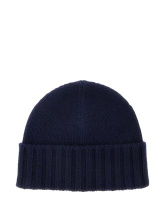 KANGRA bonnet nervuré en cachemire - Bleu