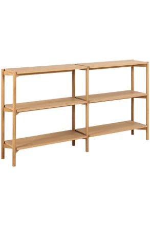 MID.YOU Mid.you Regal, Eiche, Holz, Eiche, furniert, 6 F&auml;cher, 169x88.4x30 cm, Reach, Wohnzimmer, Regale, B&uuml;cherregale