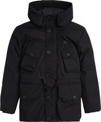 Fred Perry Homme, Vestes, Noir, Taille: XL Veste matelass&eacute;e &agrave; poches plaqu&eacute;es