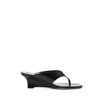 Stuart Weitzman Femme, Chaussures, Noir, Taille: 40 EU Vinnie Wedge Thong