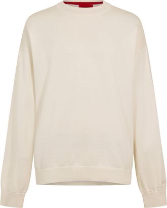 HUGO BOSS Hugo - Sweatshirt f&uuml;r Herren/Damen Unisex, gerippt (Wei&szlig;)