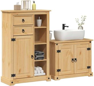 vidaXL vidaXL Ensemble de meubles salle de bain 2 pcs Corona bois pin massif