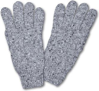 Falke Unisex Winter-Handschuhe Rustique U Gl Wolle schnelltrocknend 1 St&uuml;ck, Grau Light Grey Melange 3390, XL/XXL