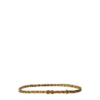 Dries Van Noten Gemusterter Lederg&uuml;rtel - - Accessories - Damen - Gelb - 85 CM