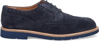 Sangiorgio Lacets pour homme Derby en daim bleu - 3621 daim bleu - Taille 39, bleu, 40 EU