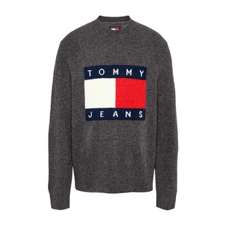 Tommy Jeans Stylische Sweaters f&uuml;r einen Trendy Look - - Knitwear - Herren - Grau - L