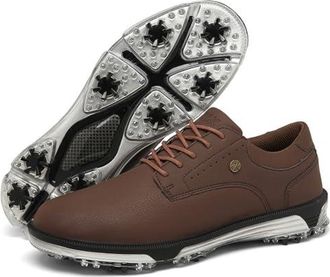 Generic Eestfy Chaussures de Golf Professionnelles Hommes et Femmes Imperm&eacute;ables Cuir Pleine Fleur Soft Spike Design Bas Bout Rond Confortables Style Oxford C