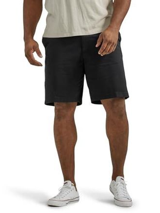 Lee Short Extreme Motion Flat Front pour Homme, Noir, 54