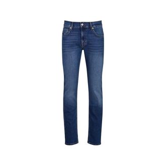7 For All Mankind Jean droit en coton m&eacute;lang&eacute;