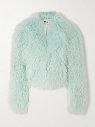 Self Portrait Jacke Aus Shearling - Gr&uuml;n