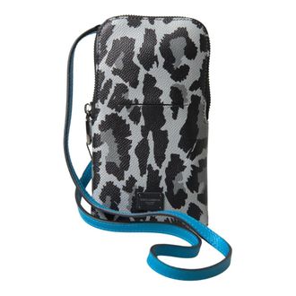 Dolce & Gabbana Leopard Leder Crossbody Handy Tasche - - Bags - Herren - Grau - ONE SIZE