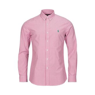 Polo Ralph Lauren Baumwollhemd kariert- lang&auml;rmlig- Slim Fit - - Shirts - Herren - Rot - S