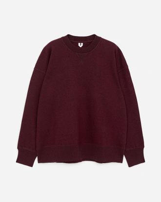 Arket Sweatshirt Aus Einer Wollmischung -Rot