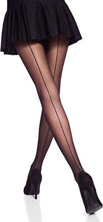 Romartex Collants femme 20 DEN avec couture arrière de, 3 couleurs, tailles SL, M, noir