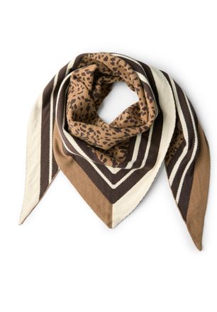 Street One Dreieckstuch mit Leo-Muster Cinnamon Brown A