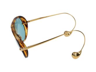 Bottega Veneta Womens Bv1273s Acetate Aviator Sunglasses Tortoiseshell