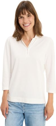 Cecil Damen 3227473 Poloshirt mit Knopfdetail, Vanilla White, XX-Large