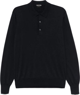 Tom Ford Homme, Pulls, Bleu, Taille: L Pull en maille &agrave; col rond