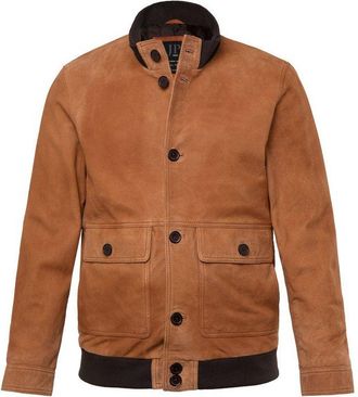 JP1880 Lederjacke Lederjacke Leder Lammnappa Collegekragen