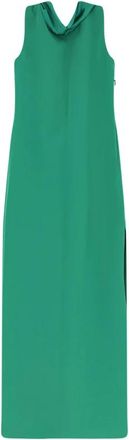 Max Mara Femme, Robes, Vert, Taille: 40 FR Longue robe l&eacute;g&egrave;re en cady