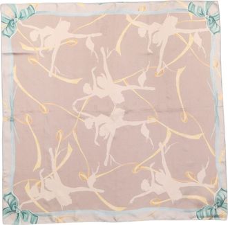 Dolce & Gabbana Ballerina Floral Silk Scarf - Beige