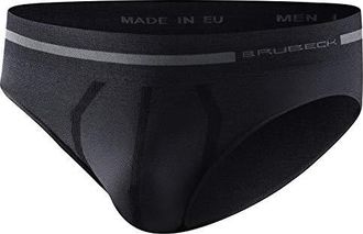 Brubeck Homme Slip | Respirant | Sport | Thermique | sous-v&ecirc;tement Fonctionnel | Culotte | Underwear | 41% Laine M&eacute;rinos | BE10050, Taille:XL 1x | Noir